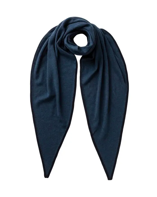 Johnstons Of Elgin Gauzy Cashmere Diamond Scarf - Navy