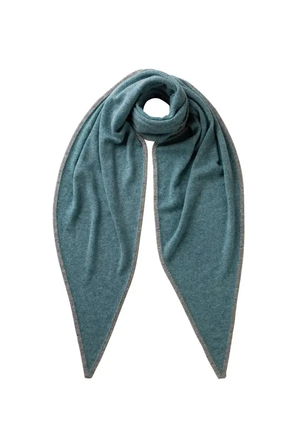 Johnstons Of Elgin Gauzy Cashmere Diamond Scarf - Green