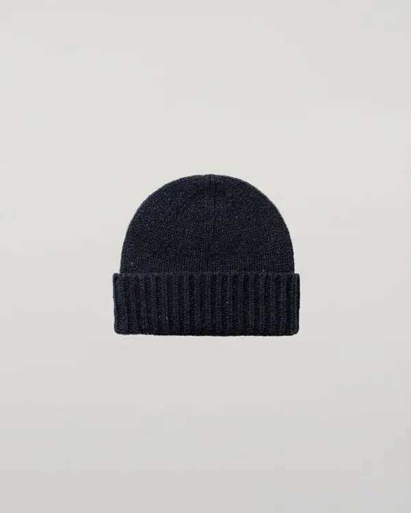 Johnstons Of Elgin Donegal Cashmere Beanie - Navy