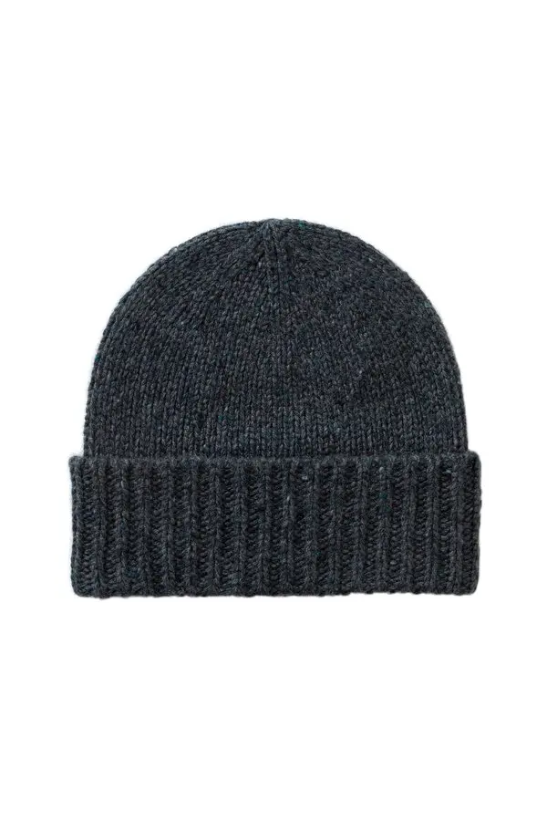Johnstons Of Elgin Donegal Cashmere Beanie - Grey