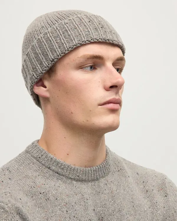 Johnstons Of Elgin Donegal Cashmere Beanie - Grey