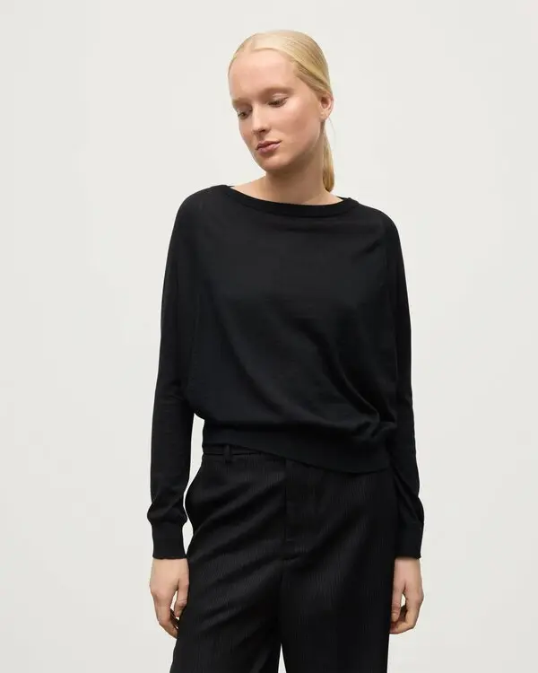 Johnstons Of Elgin Finola Superfine Cashmere Jumper - Black