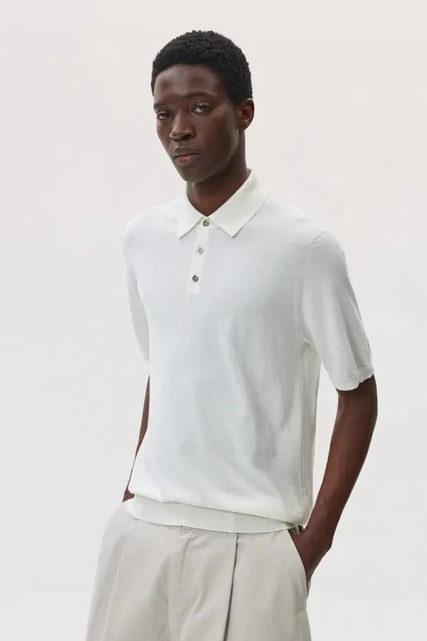 Johnstons Of Elgin Superfine Merino Polo Shirt