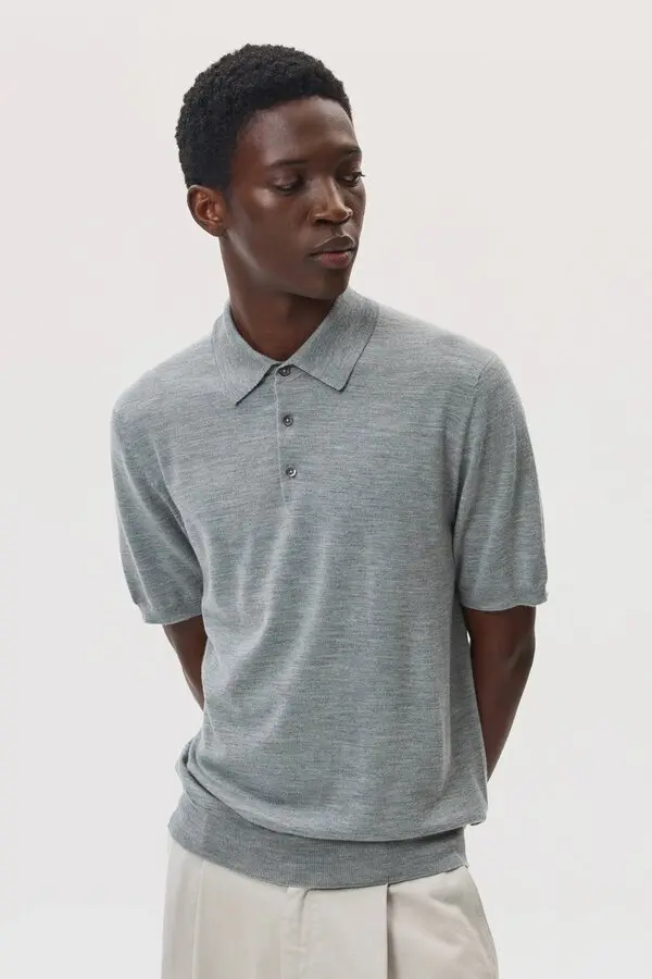 Johnstons Of Elgin Superfine Merino Light Polo Shirt