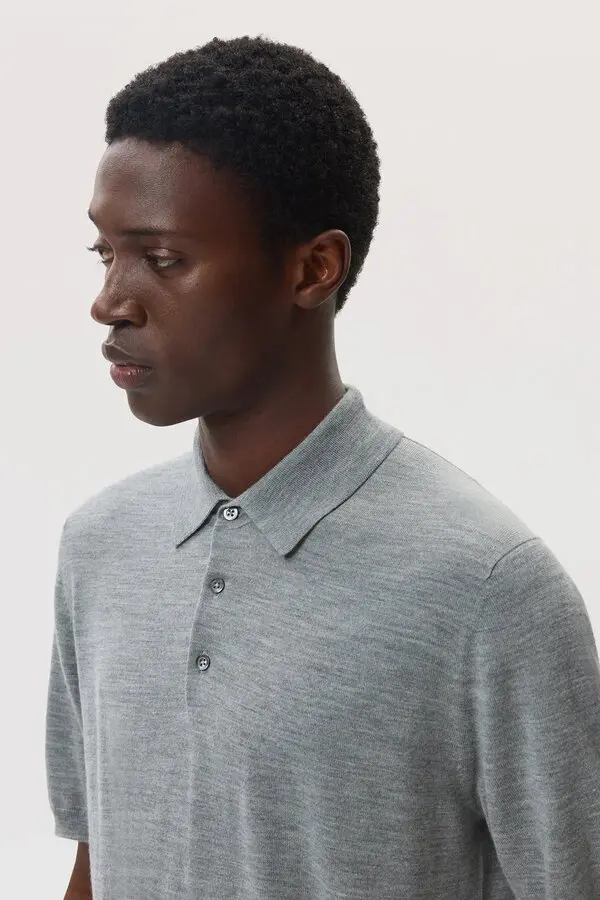 Johnstons Of Elgin Superfine Merino Light Polo Shirt