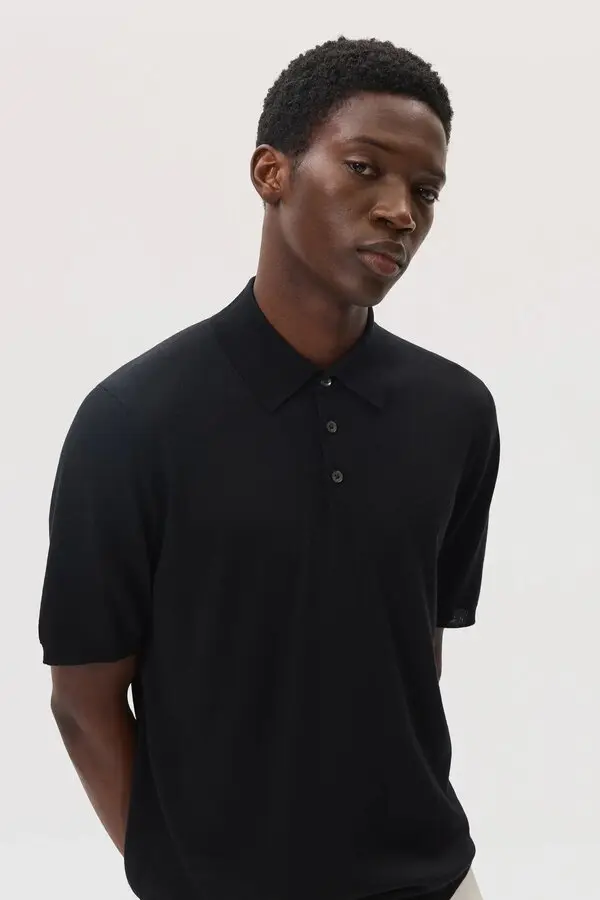 Johnstons Of Elgin Superfine Merino Polo Shirt