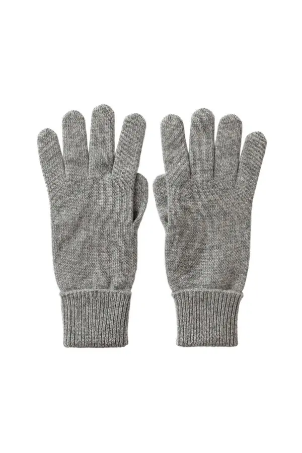 Johnstons Of Elgin Cashmere Gloves With Turnback Cuffs - Grey