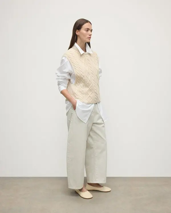 Johnstons Of Elgin Aran Cable Knit Tank