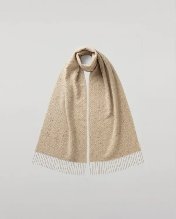 Johnstons Of Elgin Lofty Twill Cashmere Scarf - Cream