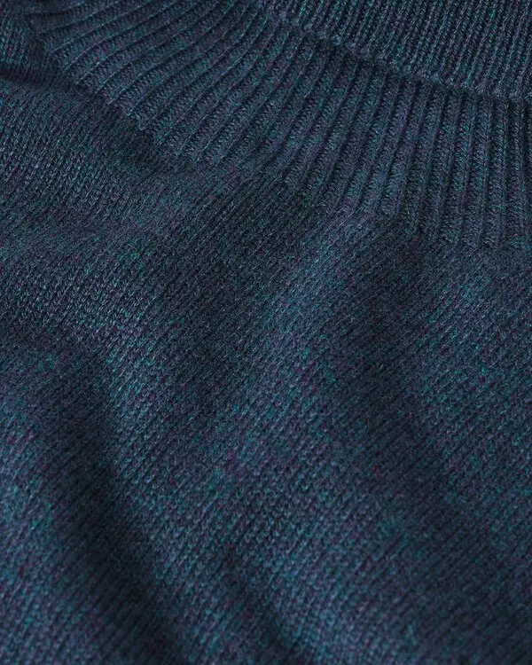 Johnstons Of Elgin Cashmere Roll Neck Jumper - Navy