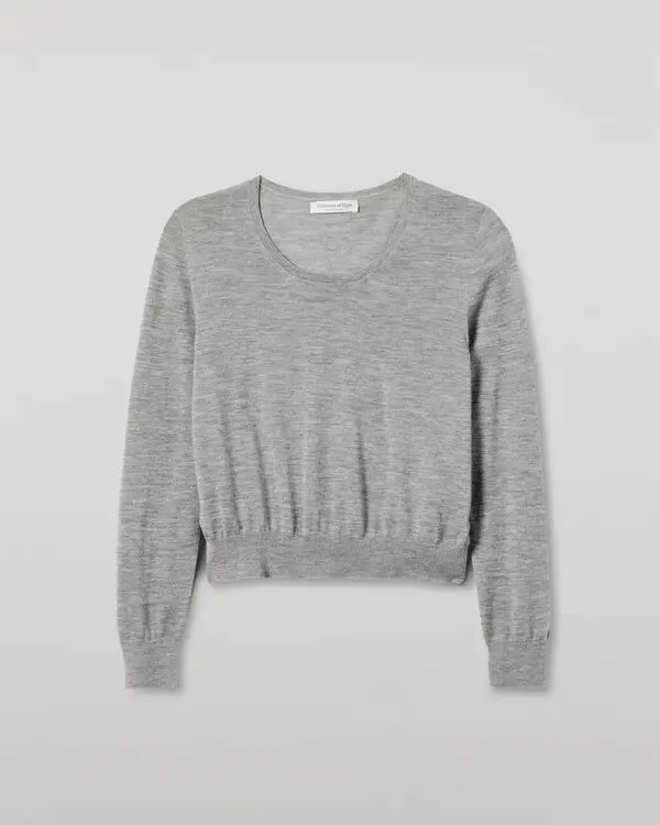 Johnstons Of Elgin Ella Superfine Cashmere Jumper - Grey