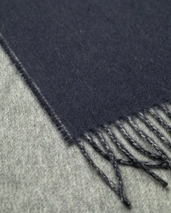 Johnstons Of Elgin Contrast & Grey Cashmere Scarf