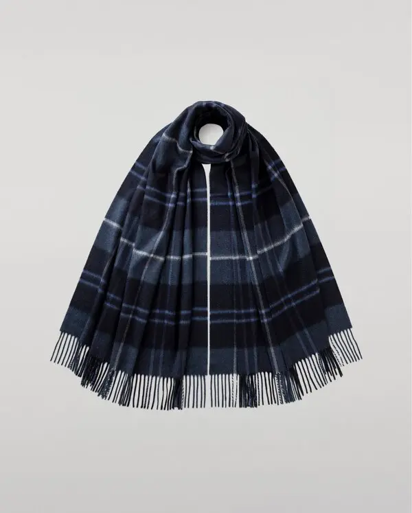 Johnstons Of Elgin Fife Modern Tartan Cashmere Stole - Multi