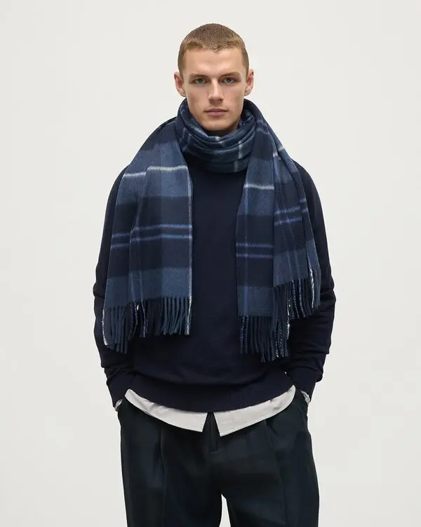 Johnstons Of Elgin Fife Modern Tartan Cashmere Stole - Multi