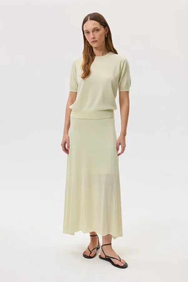 Johnstons Of Elgin Cashmere Silk A-line Skirt
