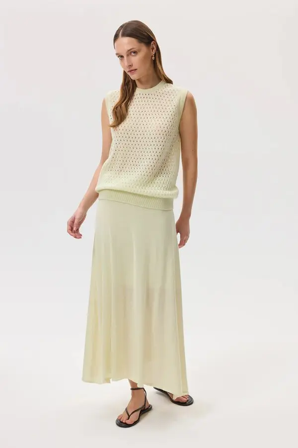 Johnstons Of Elgin Cashmere Silk A-line Skirt