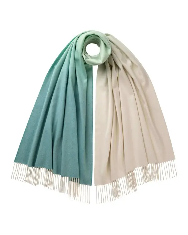 Johnstons Of Elgin Ombré Cashmere Stole - Green