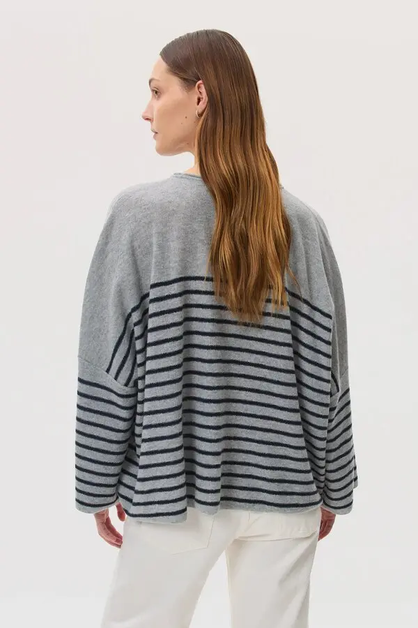 Johnstons Of Elgin Featherlight Cashmere Striped Jumper