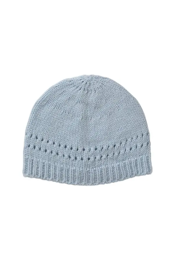 Johnstons Of Elgin Cashmere Baby Beanie - Blue