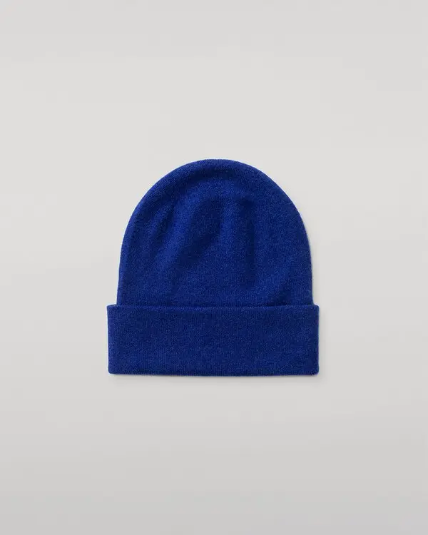 Johnstons Of Elgin Braemar Cashmere Beanie - Blue