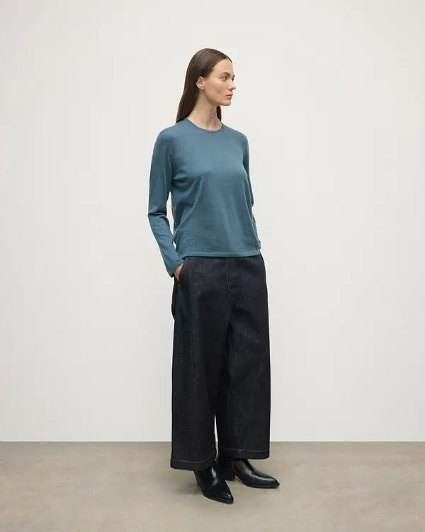 Johnstons Of Elgin Superfine Cashmere Jumper - Blue