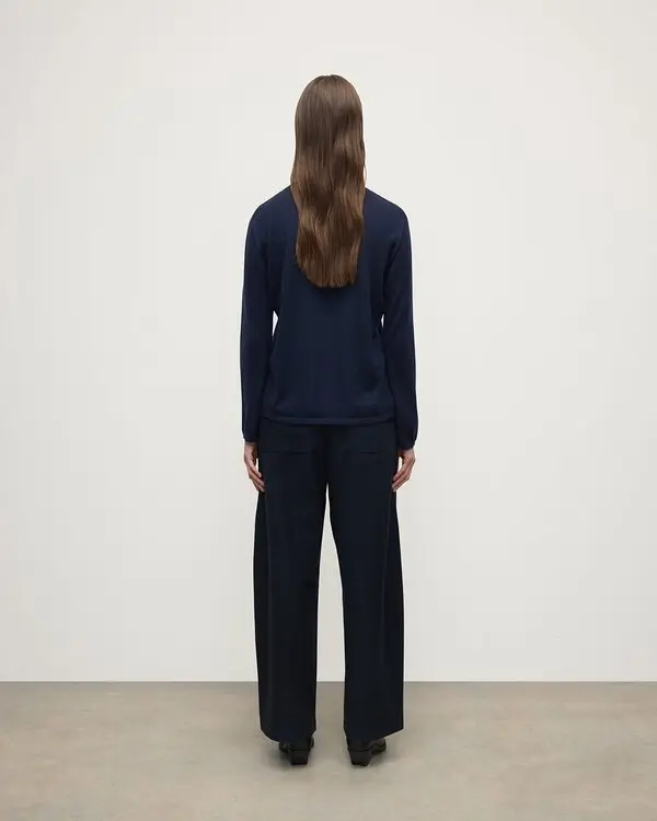 Johnstons Of Elgin Superfine Cashmere Jumper - Navy