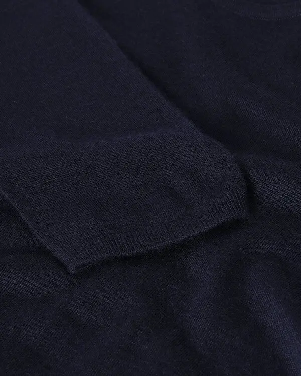 Johnstons Of Elgin Superfine Cashmere Jumper - Navy