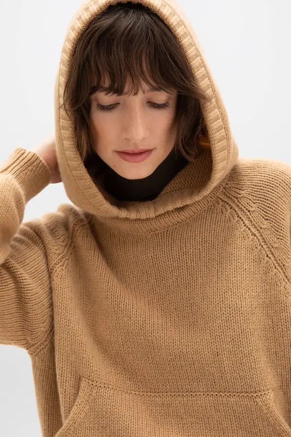 Johnstons Of Elgin Oversized Cashmere Hoodie - Brown