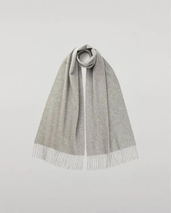 Johnstons Of Elgin Light Wide Cashmere Scarf - Grey