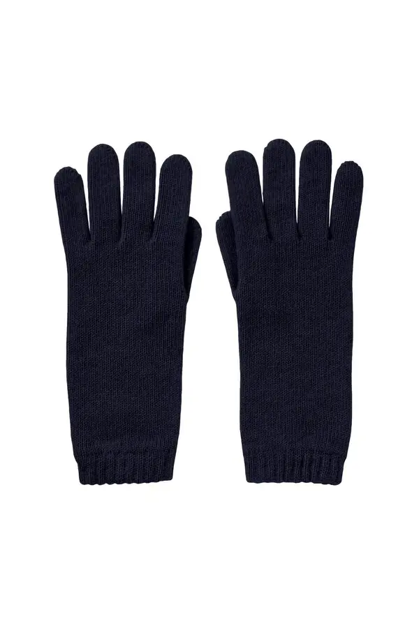 Johnstons Of Elgin Cashmere Knitted Gloves - Navy
