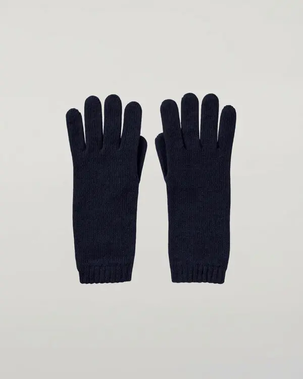 Johnstons Of Elgin Cashmere Knitted Gloves - Navy