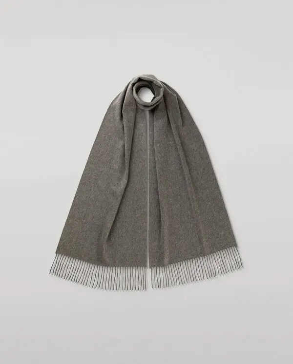 Johnstons Of Elgin Mid Wide Cashmere Scarf - Grey