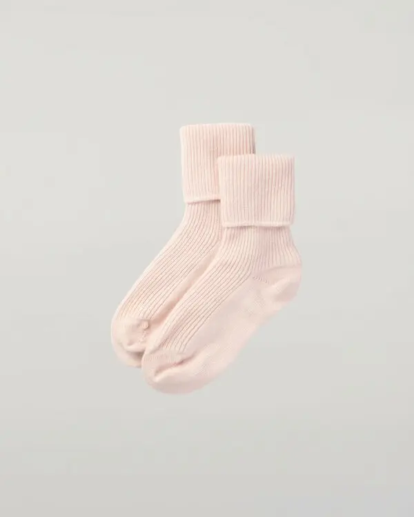 Johnstons Of Elgin Cashmere Lounge Socks - Pink