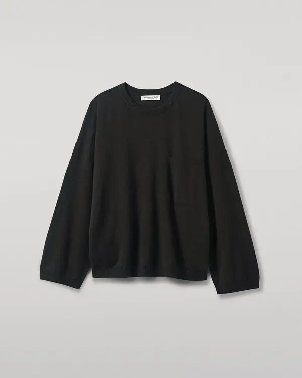 Johnstons Of Elgin Gauzy Pocket Cashmere Jumper - Black