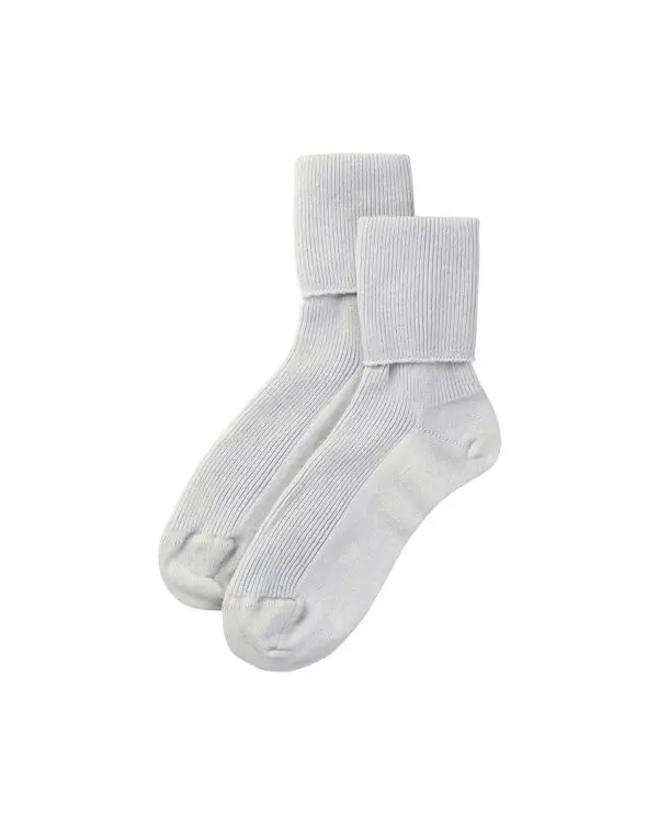 Johnstons Of Elgin Light Cashmere Ankle Socks - Blue
