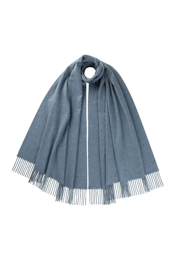 Johnstons Of Elgin Cashmere Stole - Blue