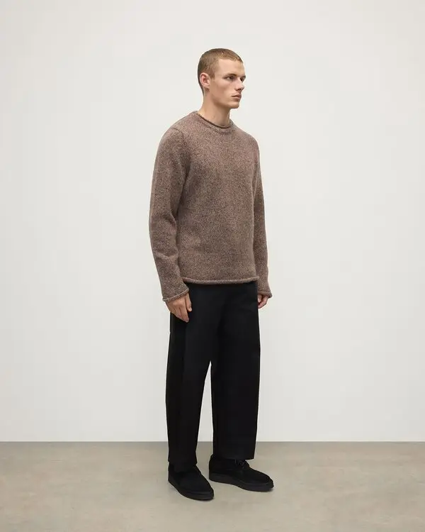 Johnstons Of Elgin Brushed Cashmere-silk Bouclé Jumper - Red