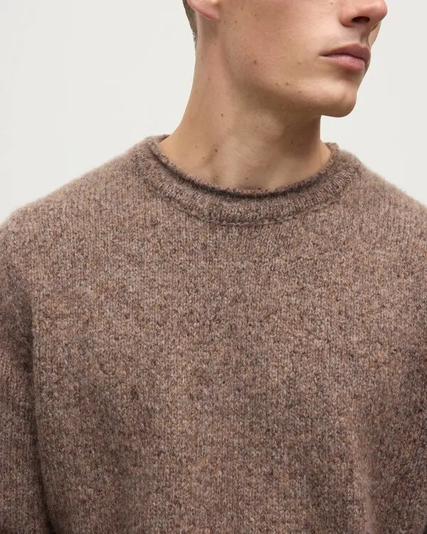 Johnstons Of Elgin Brushed Cashmere-silk Bouclé Jumper - Red