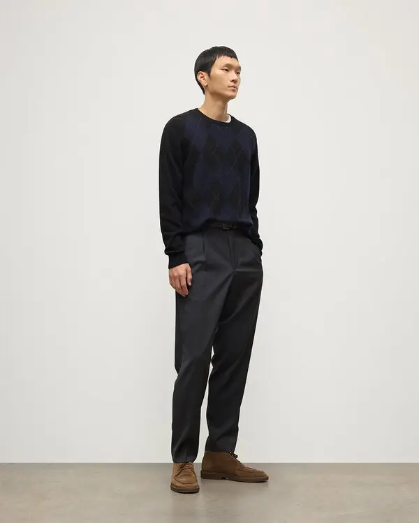 Johnstons Of Elgin Argyll Cashmere Jumper - Black