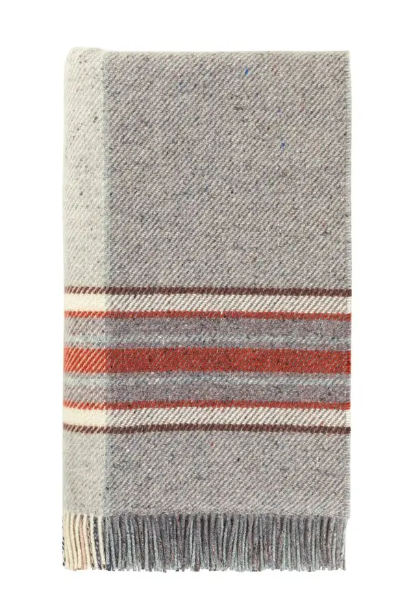 Johnstons Of Elgin Donegal Check Bed Throw In Russet