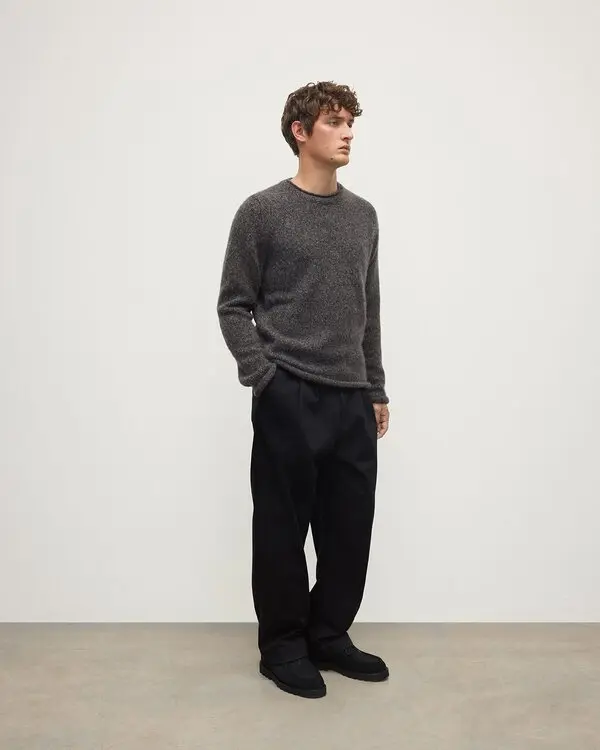 Johnstons Of Elgin Brushed Cashmere Silk Jumper - Grey