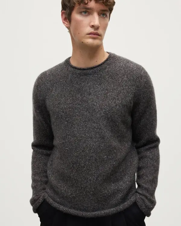 Johnstons Of Elgin Brushed Cashmere Silk Jumper - Grey