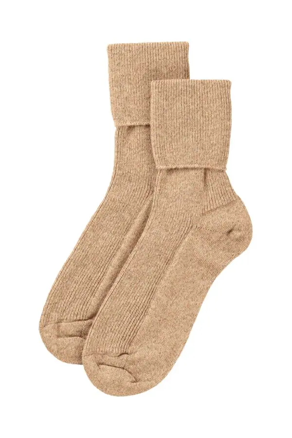 Johnstons Of Elgin Cashmere Ankle Socks - Natural