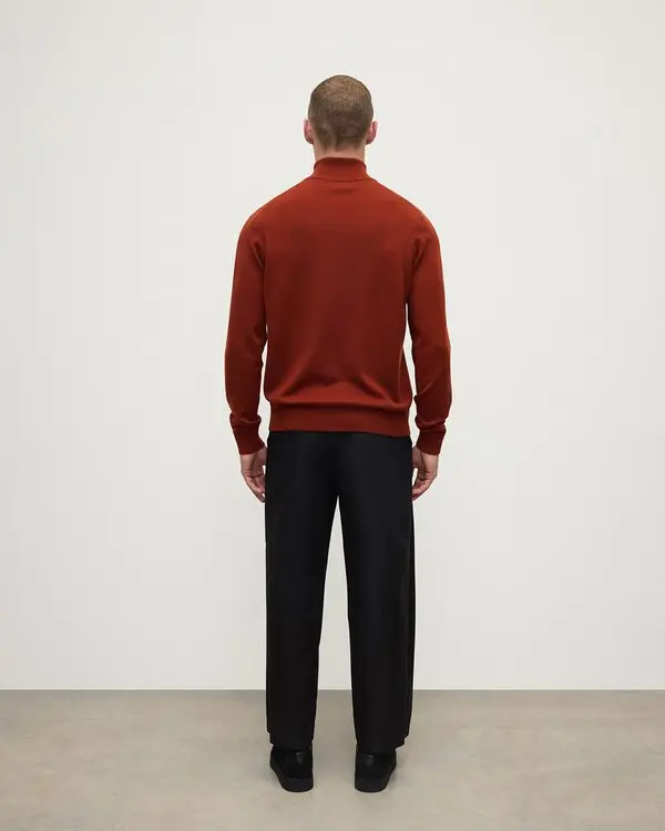 Johnstons Of Elgin Cashmere Zip Neck Jumper - Red