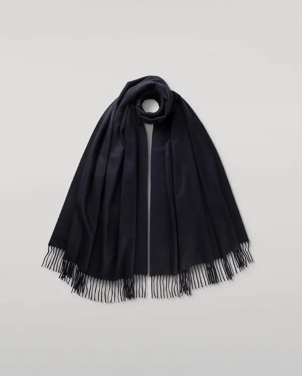 Johnstons Of Elgin Dark Cashmere Stole - Navy