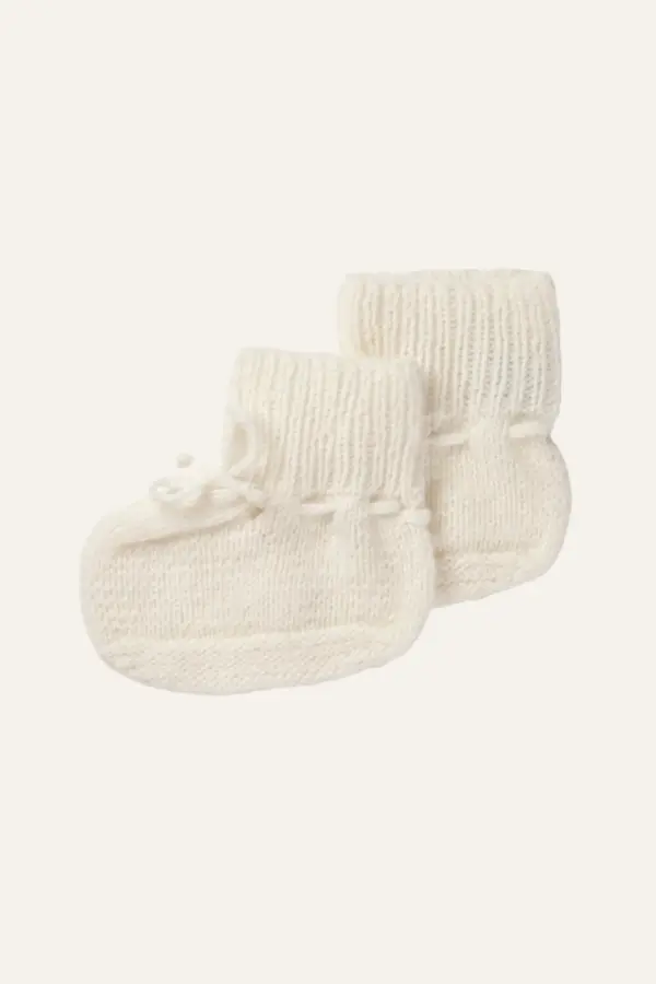 Johnstons Of Elgin Cashmere Booties - White