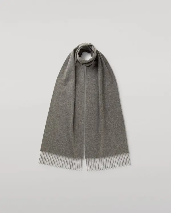 Johnstons Of Elgin Mid Cashmere Scarf - Grey
