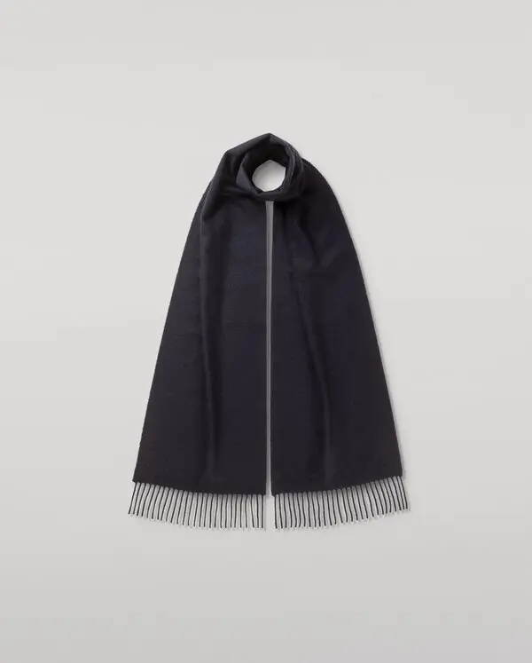 Johnstons Of Elgin Dark Cashmere Scarf - Navy
