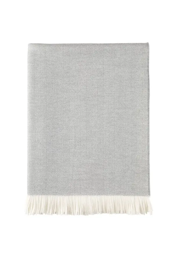 Johnstons Of Elgin Herringbone Merino Dark Throw