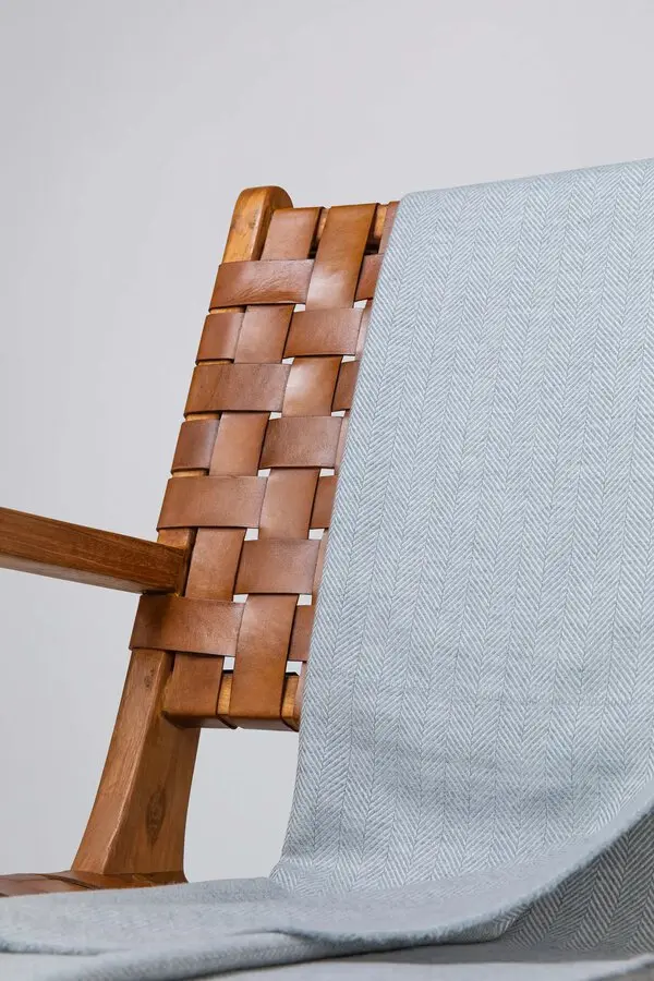 Johnstons Of Elgin Herringbone Merino Dark Throw
